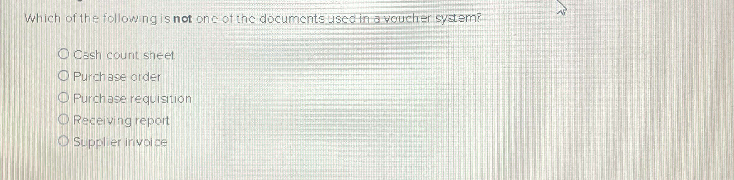 Solved Which of the following is not one of the documents | Chegg.com
