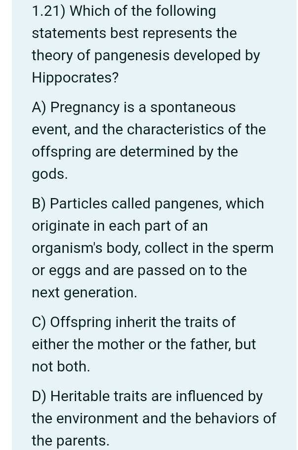 Solved 1.21) Which of the following statements best | Chegg.com