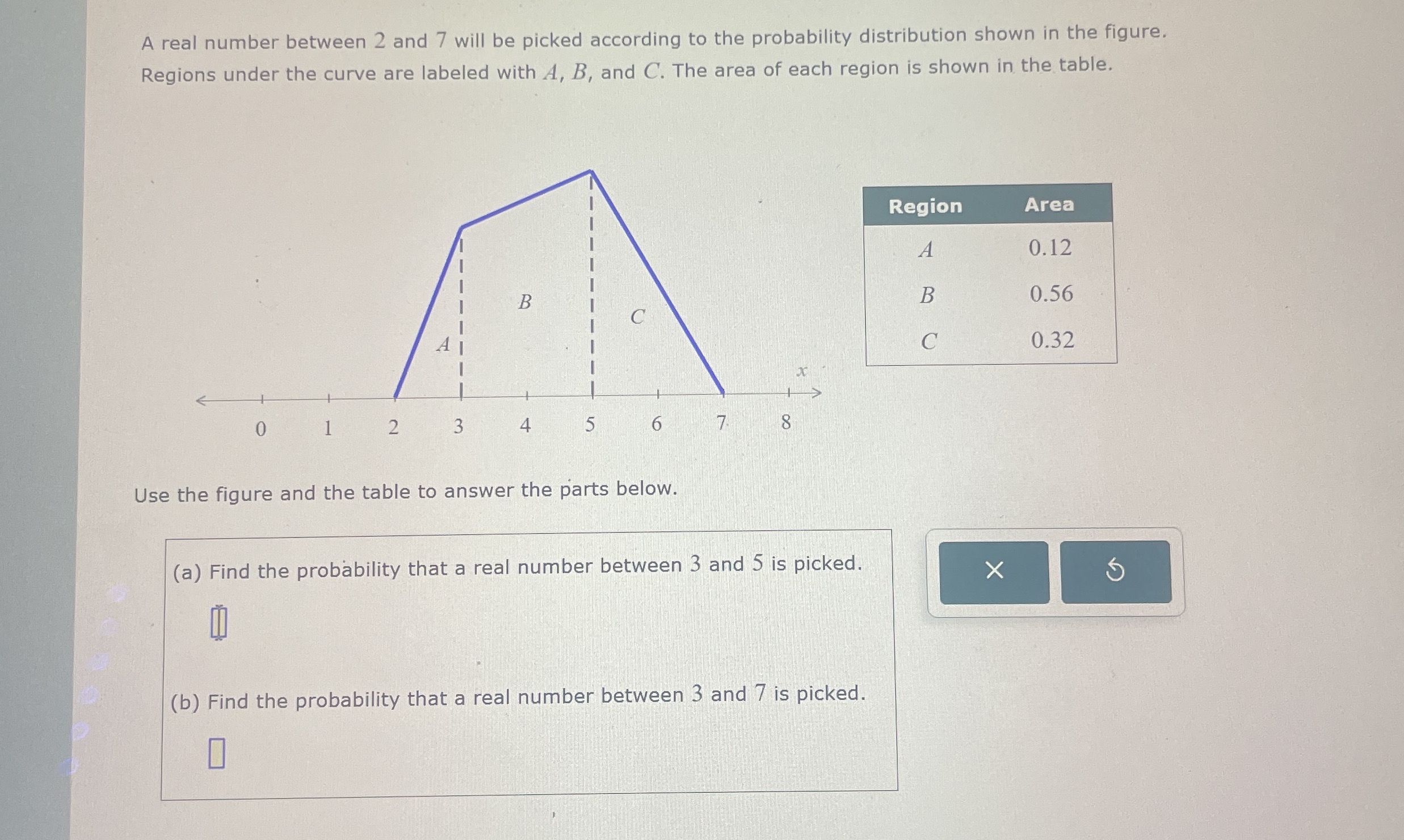 Solved A real number between 2 ﻿and 7 ﻿will be picked | Chegg.com