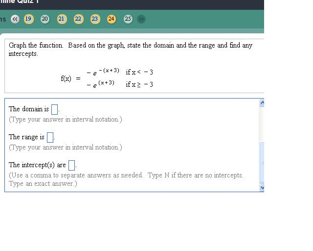 Solved Graph the function. Based on the graph, state the | Chegg.com