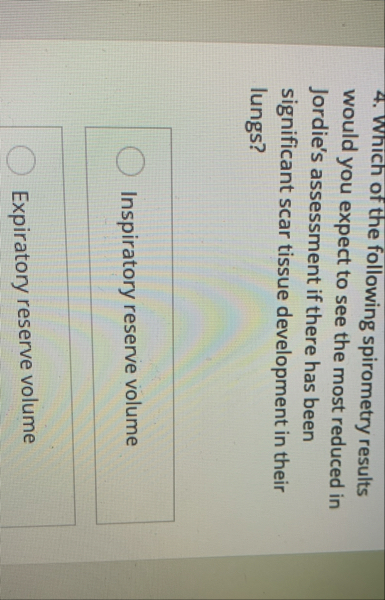 Solved Which of the following spirometry results would you | Chegg.com