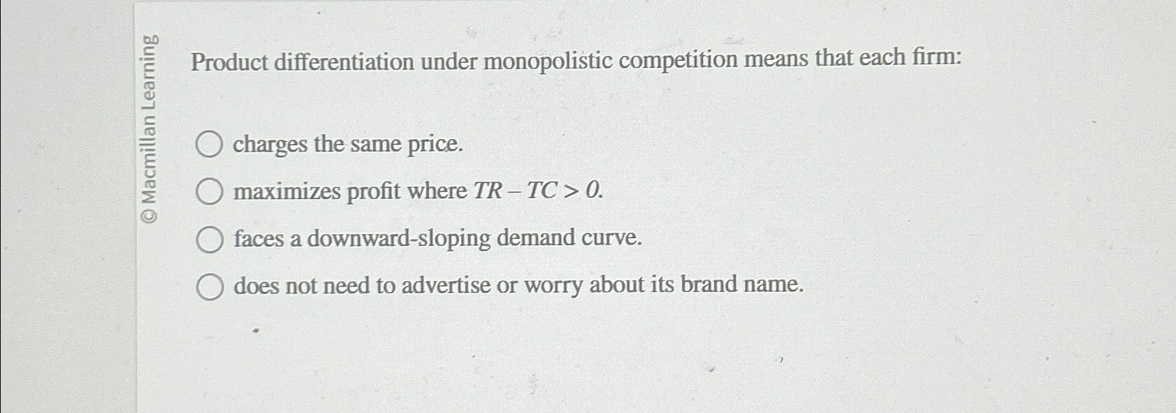Solved Product differentiation under monopolistic | Chegg.com