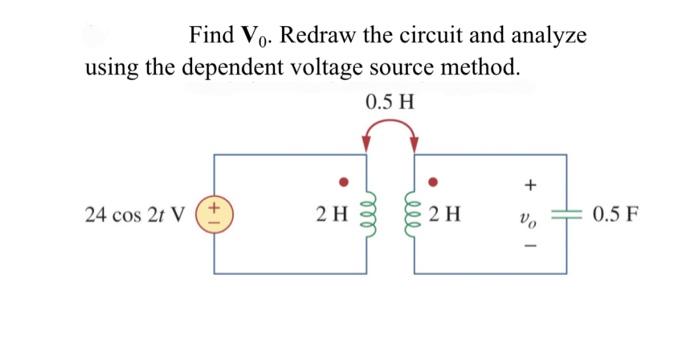 Solved Find V. Redraw the circuit and analyze using the | Chegg.com