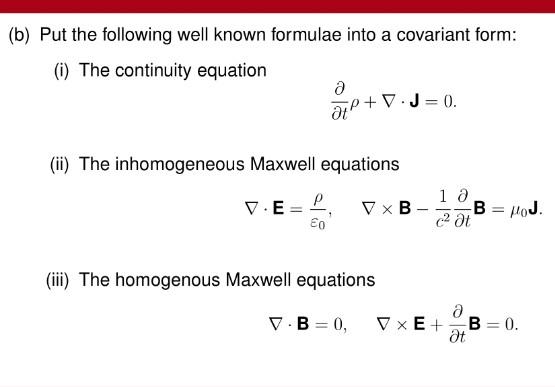 Solved Put the following well known formulae into a | Chegg.com