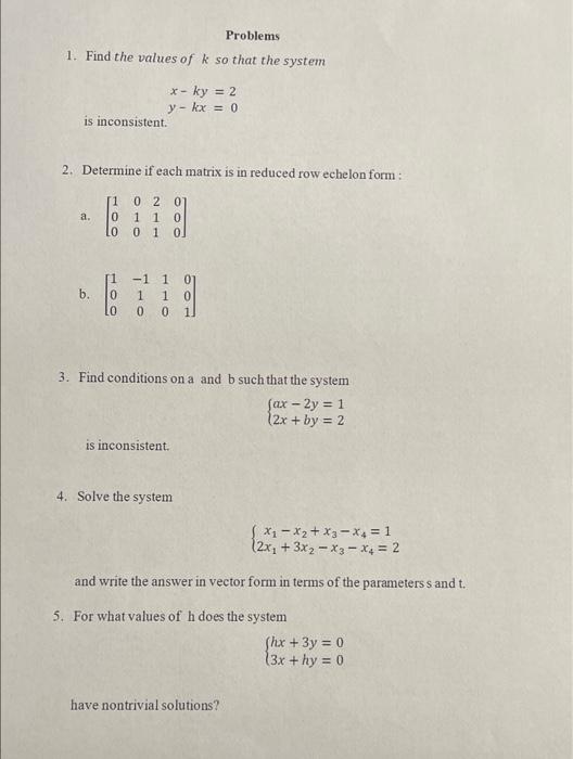 Solved Please help in all 5 problems. Task: reduce the | Chegg.com