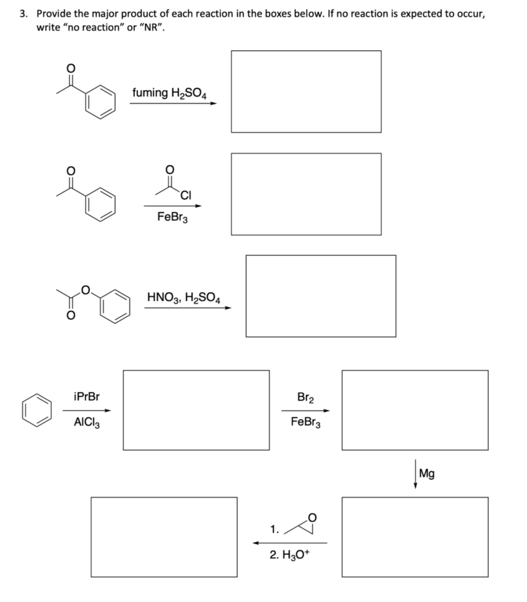 Solved Provide the major product of each reaction in the | Chegg.com