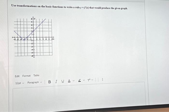 Solved Use transformations on the basic functions to write a | Chegg.com