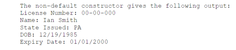 Solved I need to have the following information output in my | Chegg.com