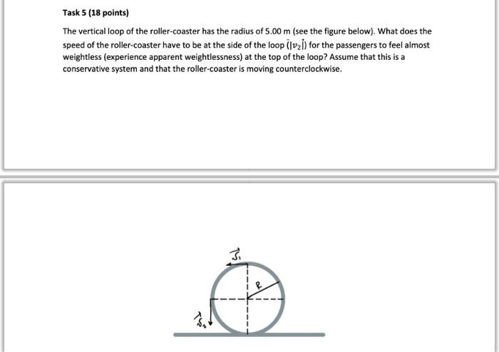 Solved Task 5 (18 points) The vertical loop of the | Chegg.com