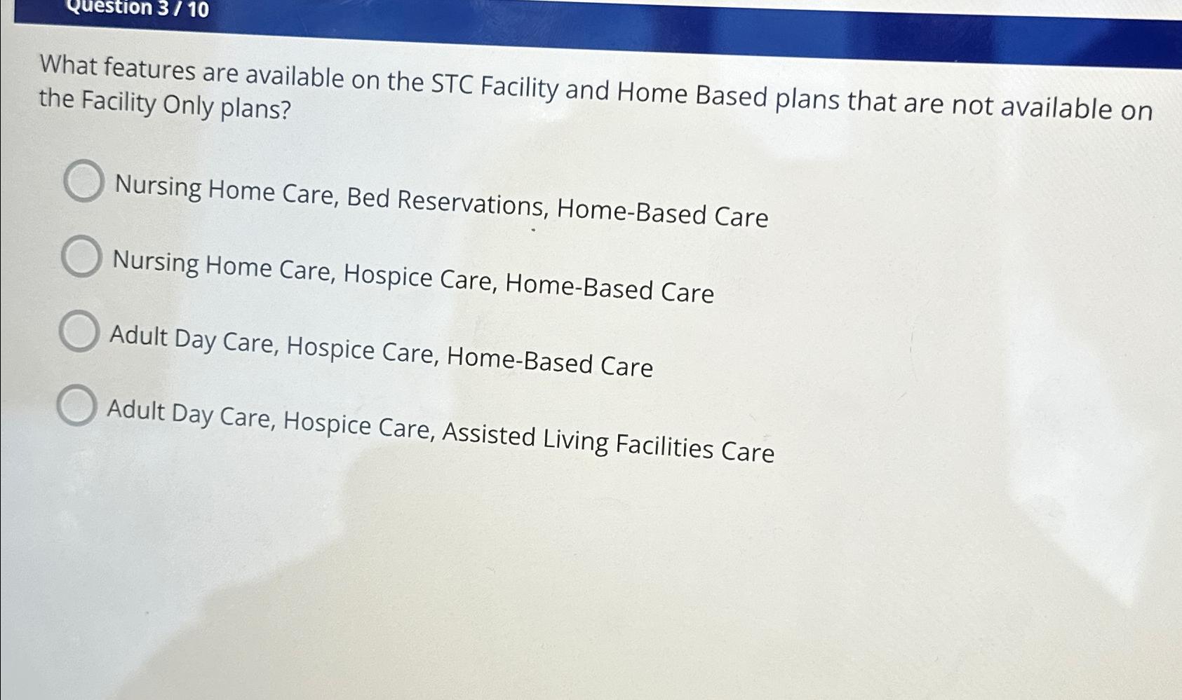 Solved What features are available on the STC Facility and | Chegg.com