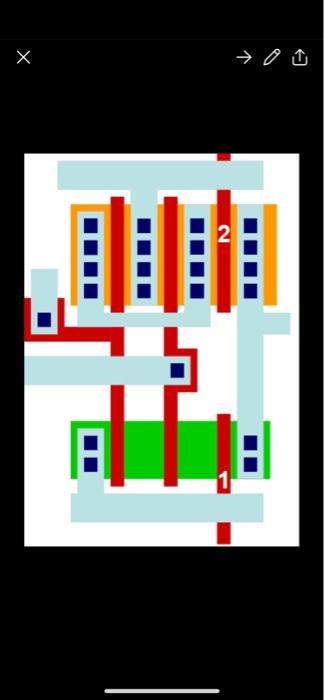 Solved 7. For the clocked CMOS (CMOS) layout shown terminals | Chegg.com