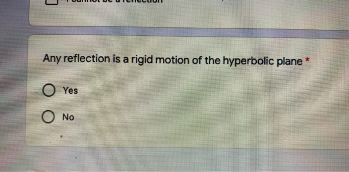 Solved Any reflection is a rigid motion of the hyperbolic | Chegg.com