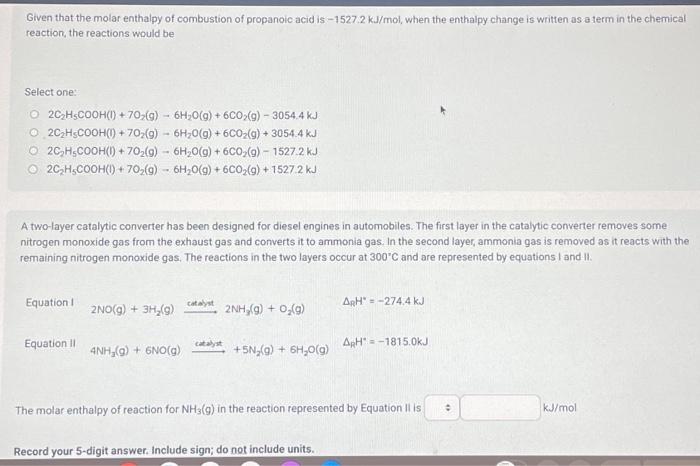 Solved Which of the following reactions is accompanied by an | Chegg.com