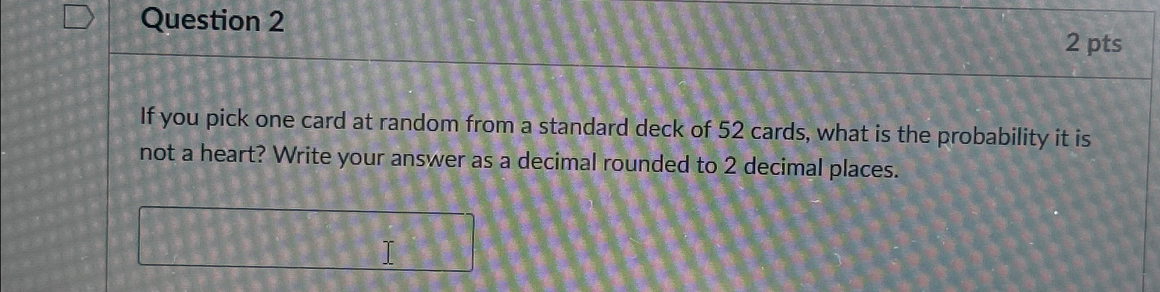 Solved Question 22 ﻿ptsIf you pick one card at random from a | Chegg.com