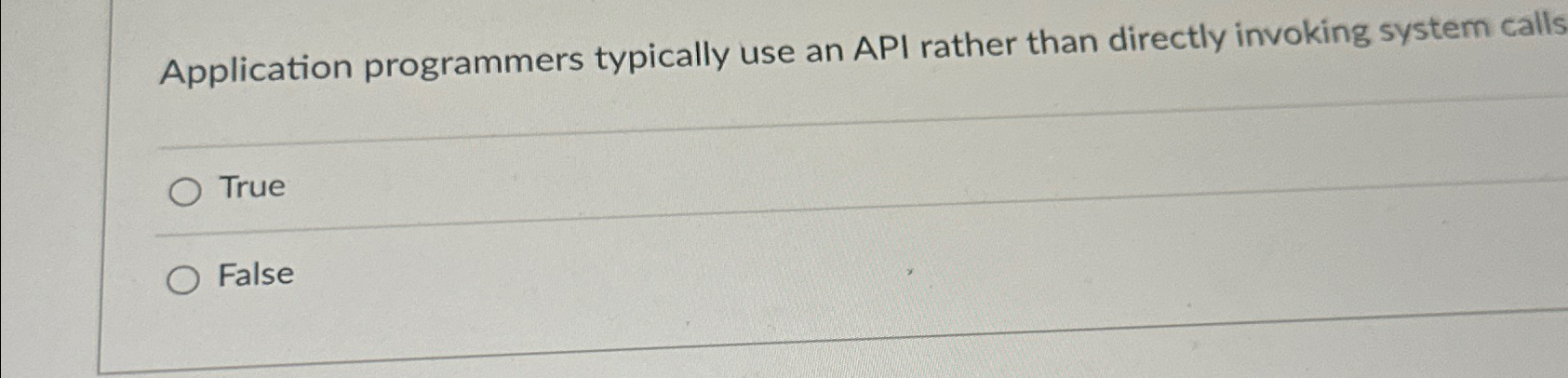 Solved Application programmers typically use an API rather | Chegg.com