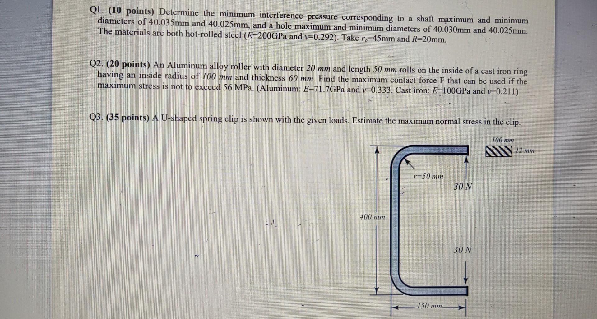 Solved Q1. (10 points) Determine the minimum interference | Chegg.com