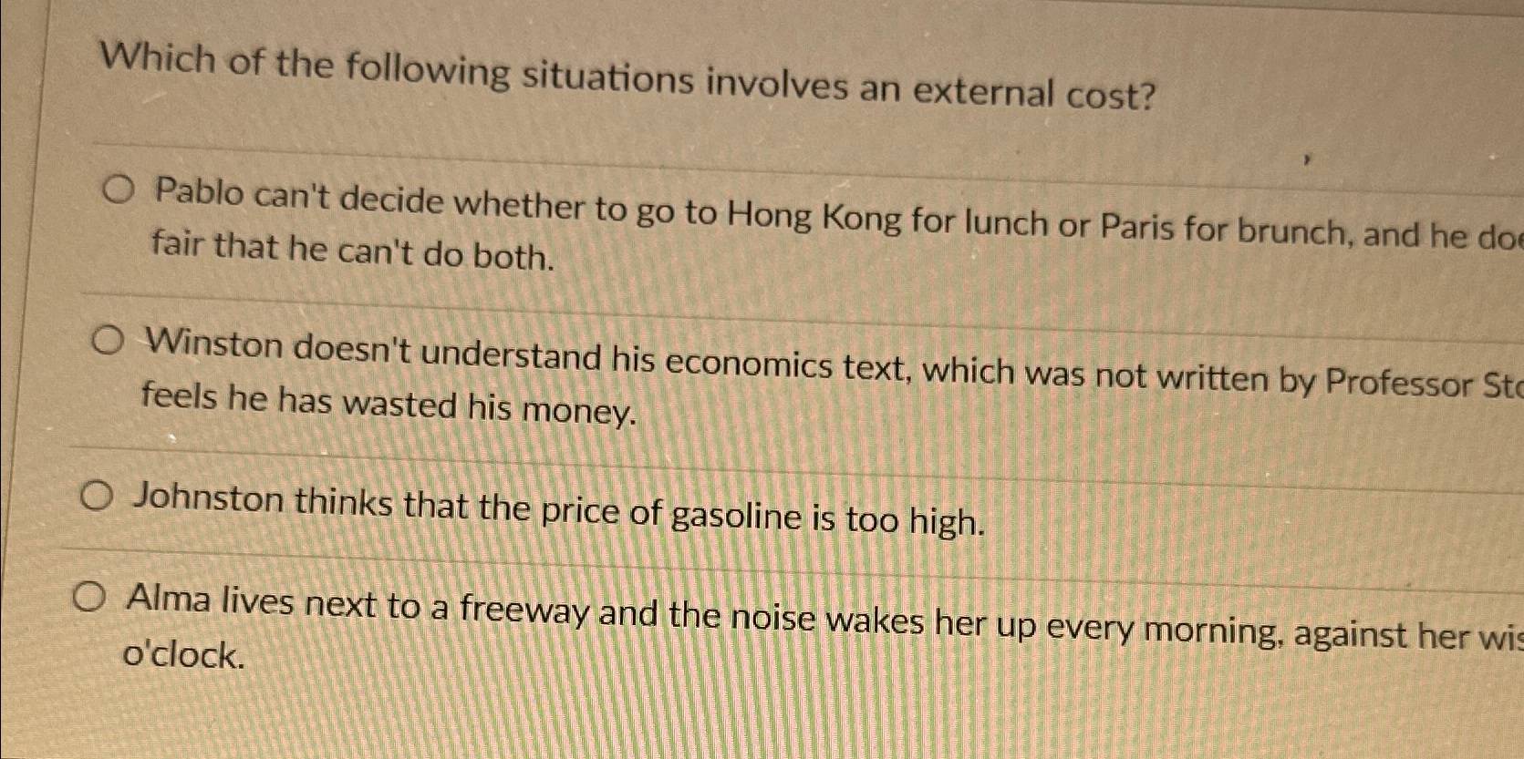 Solved Which of the following situations involves an | Chegg.com