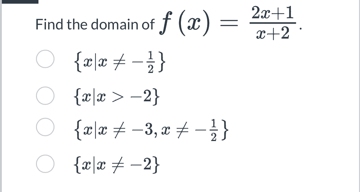 Solved Find the domain of | Chegg.com