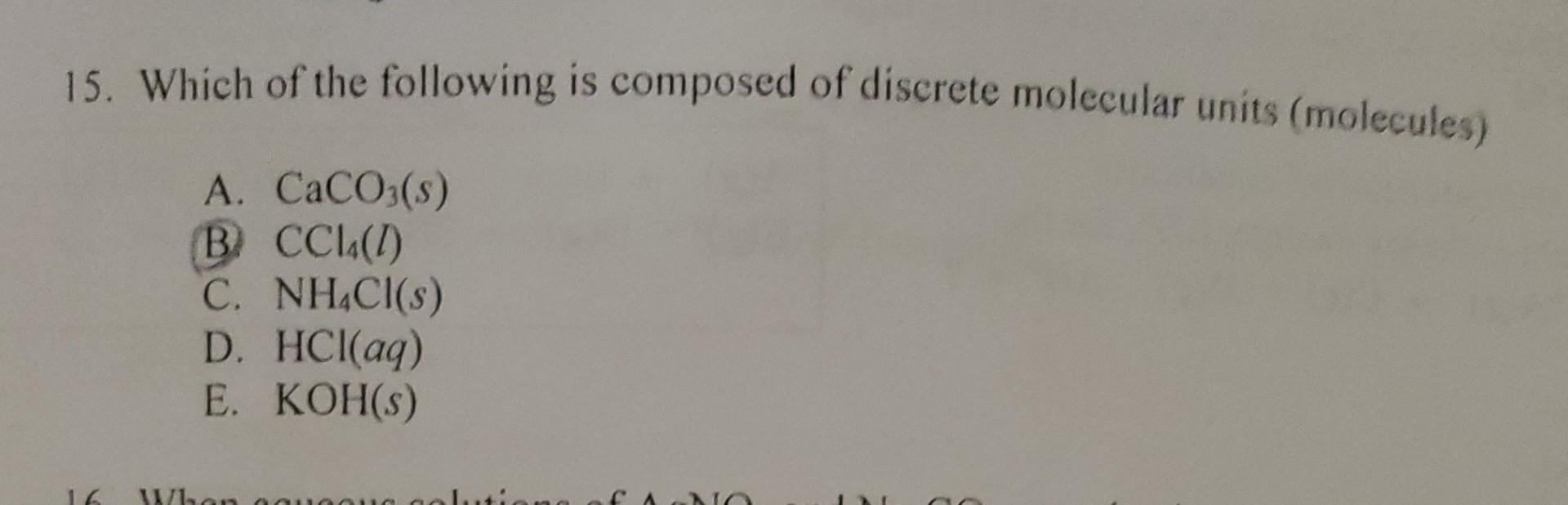 Solved 15. Which of the following is composed of discrete | Chegg.com