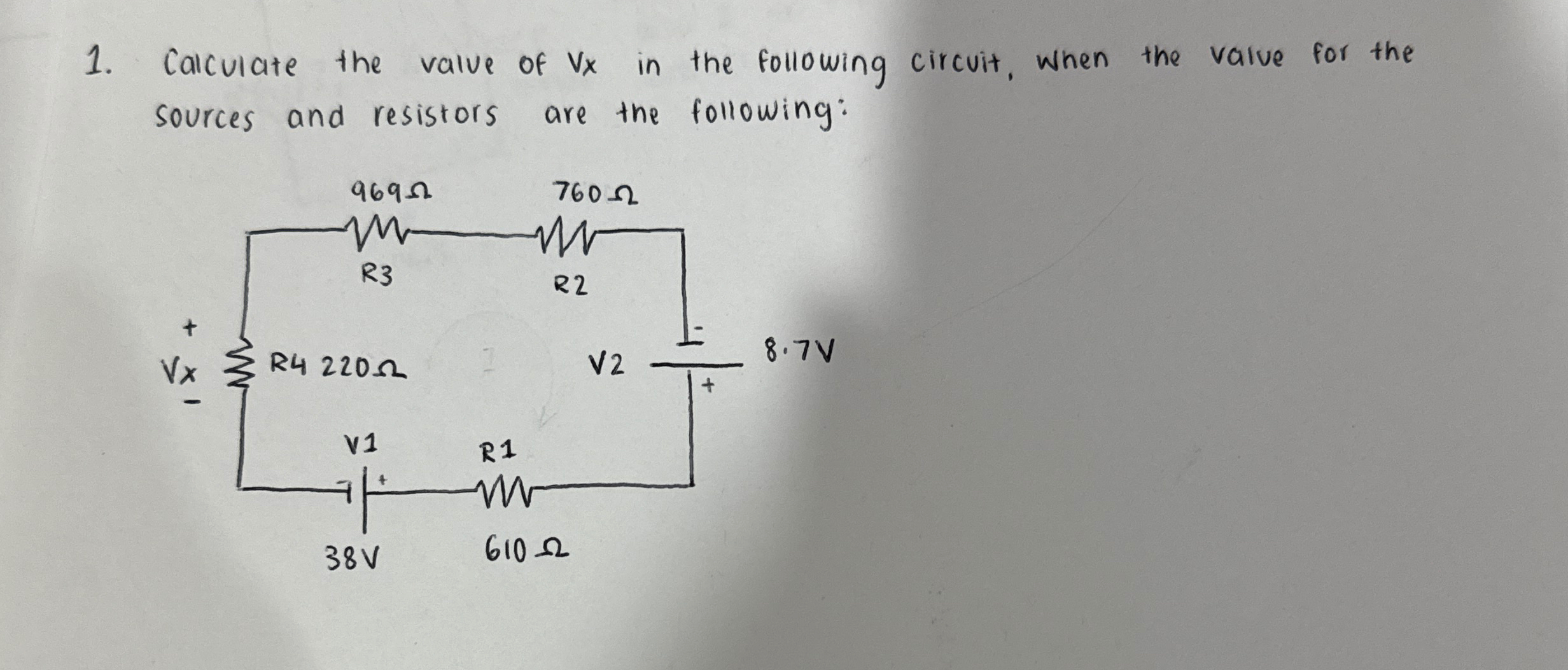 Solved Calculate the voltage across R4 (VR4) ﻿in the | Chegg.com