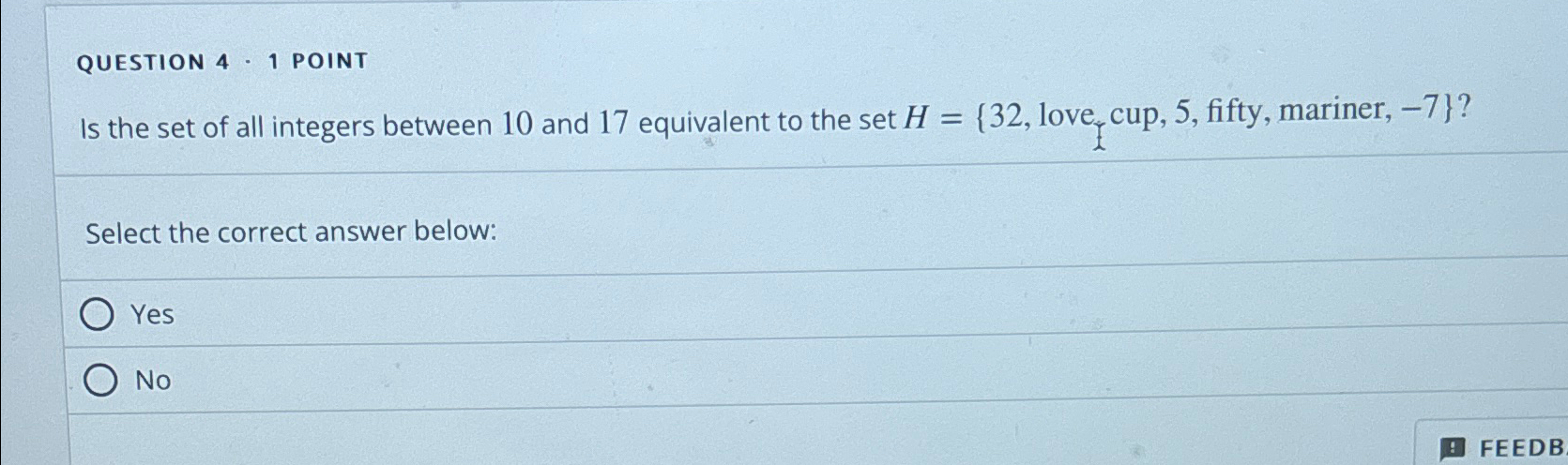 Solved QUESTION 4 - 1 ﻿POINTIs the set of all integers | Chegg.com