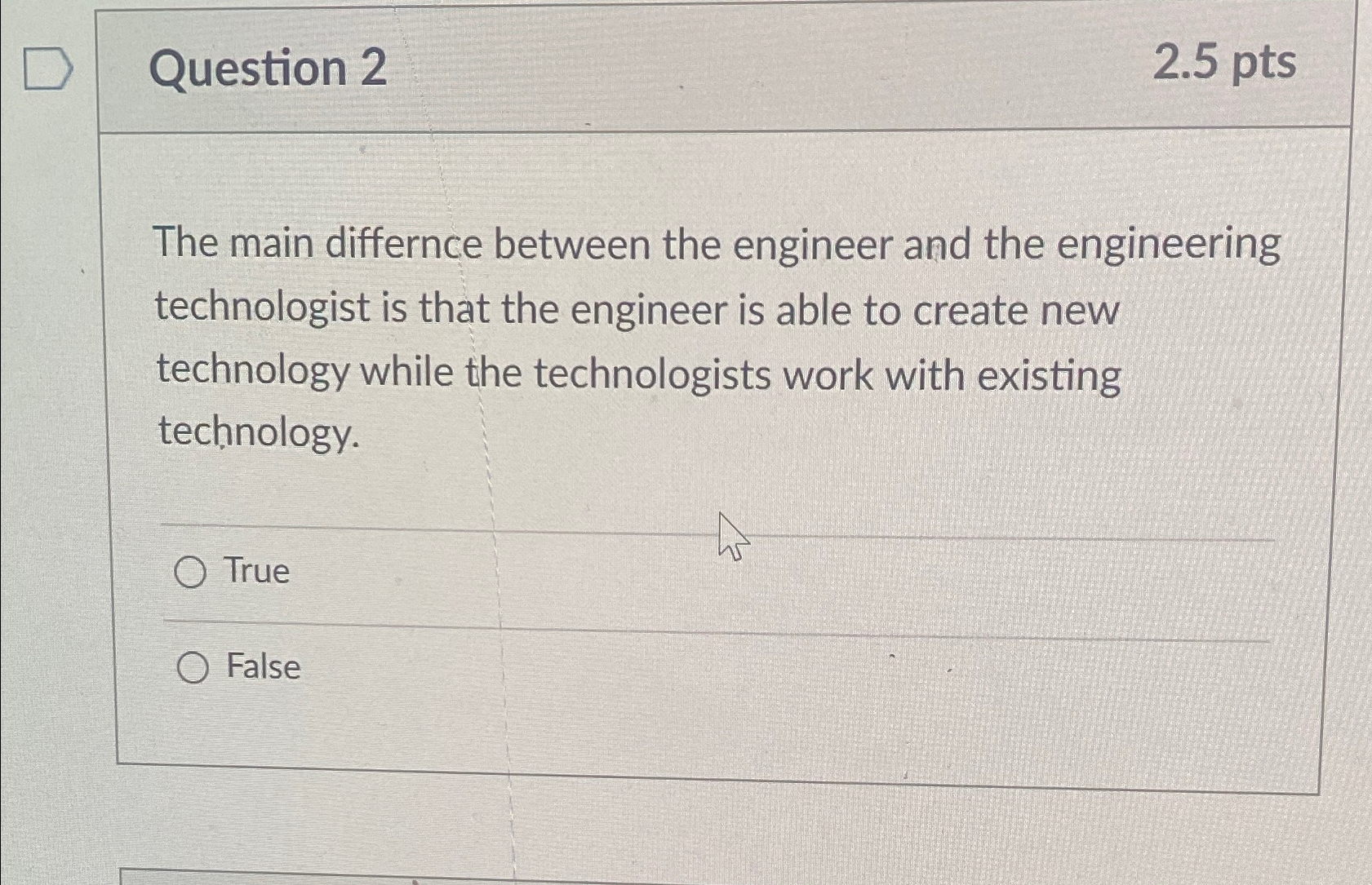 Solved Question 22.5ptsThe main differnce between the | Chegg.com