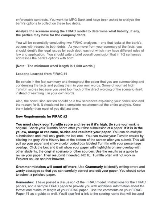 FIRAC Paper 2 MPG Bank v. SolElectric and Alley | Chegg.com