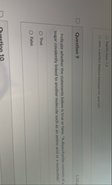Solved Slightly basic 7.2zero, a perfect balance between H | Chegg.com