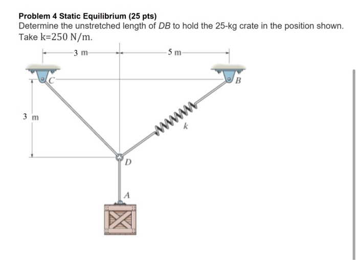 Solved Problem 4 Static Equilibrium (25 pts) Determine the | Chegg.com