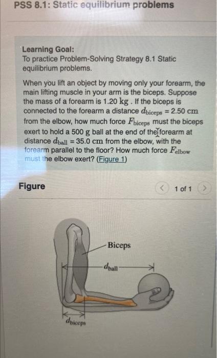 Solved PSS 8.1: Static equilibrium problems Learning Goal: | Chegg.com