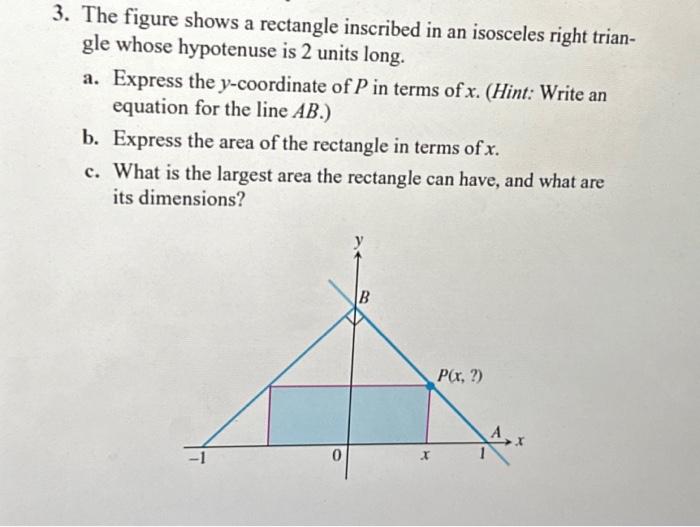Solved 3. The figure shows a rectangle inscribed in an | Chegg.com