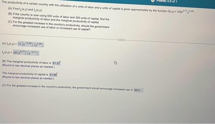 Solved answer all parts with the function provided in the | Chegg.com