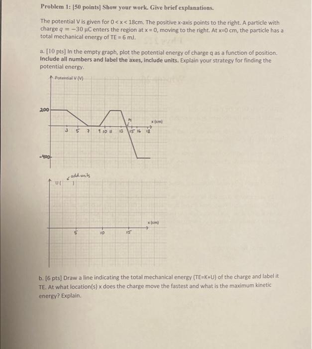Solved Problem 1: [50 points] Show your work. Give brief | Chegg.com