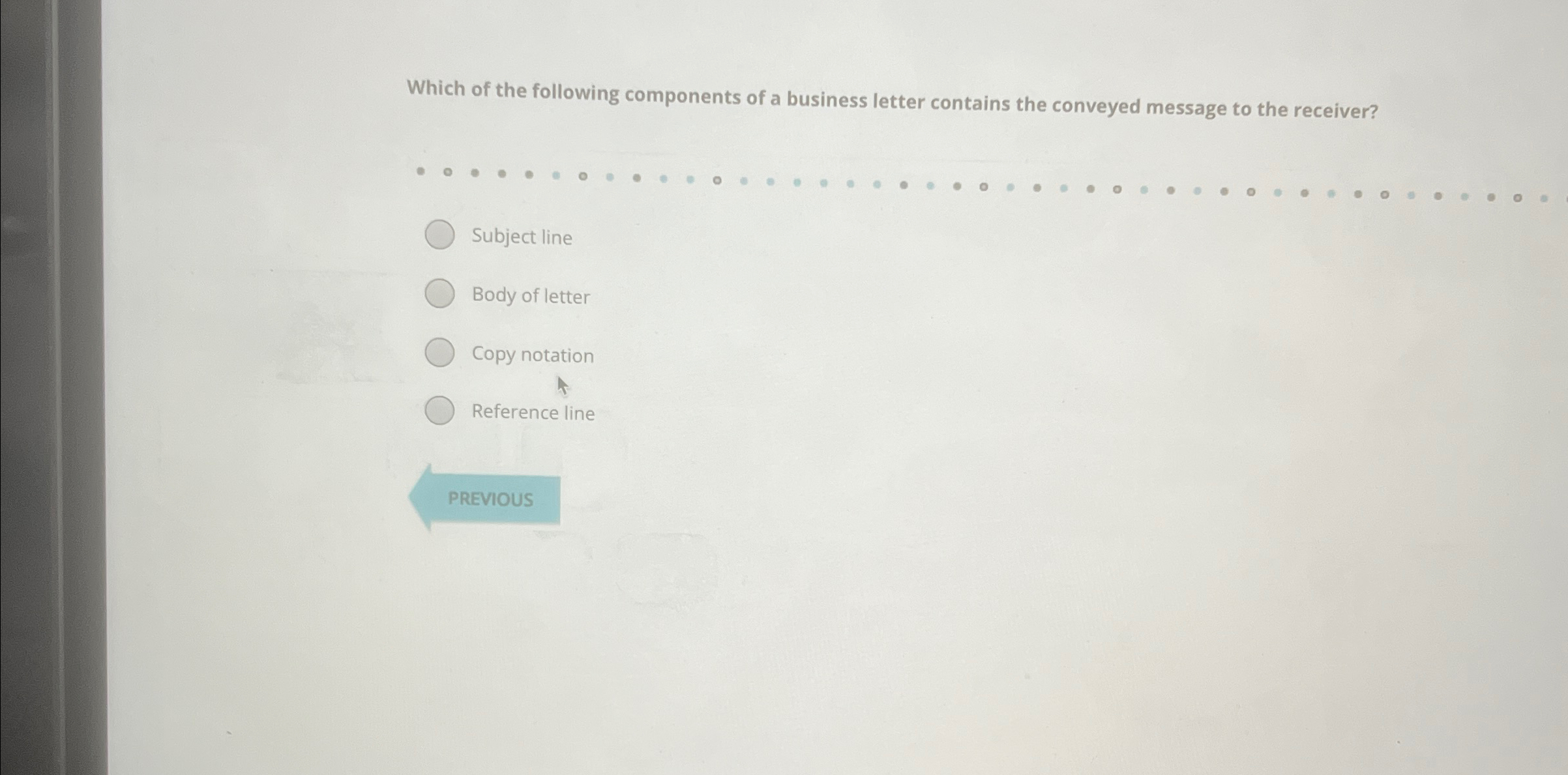 Solved Which of the following components of a business | Chegg.com