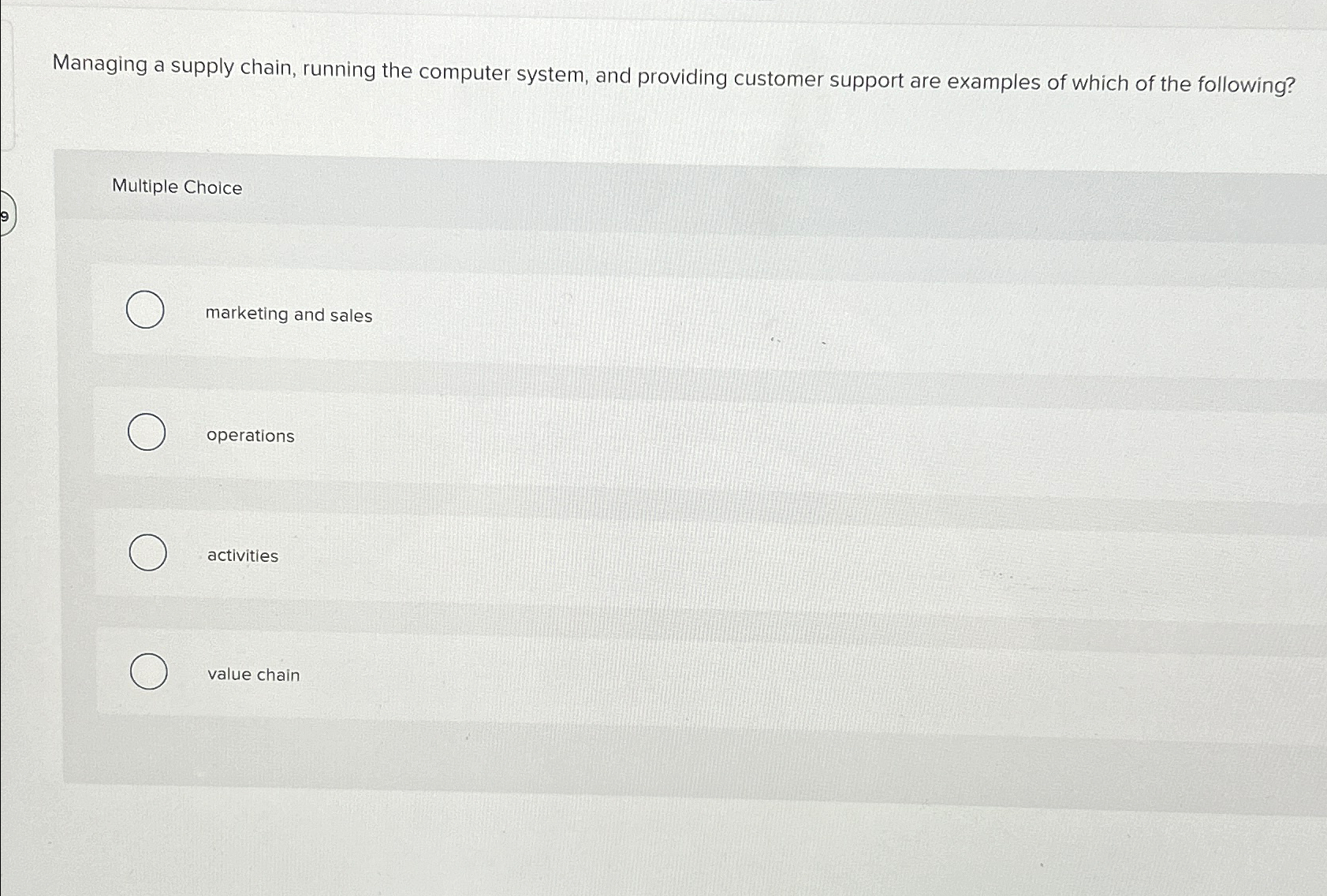 Solved Managing a supply chain, running the computer system, | Chegg.com