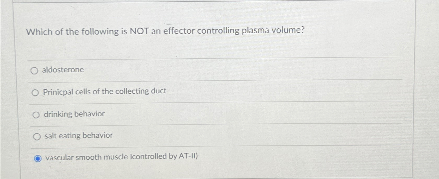 Solved Which of the following is NOT an effector controlling | Chegg.com