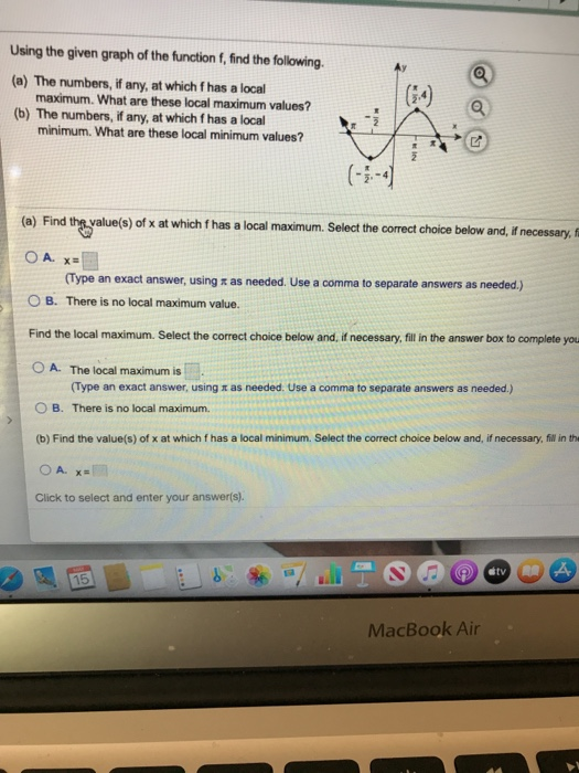 Solved Using the given graph of the function f, find the | Chegg.com