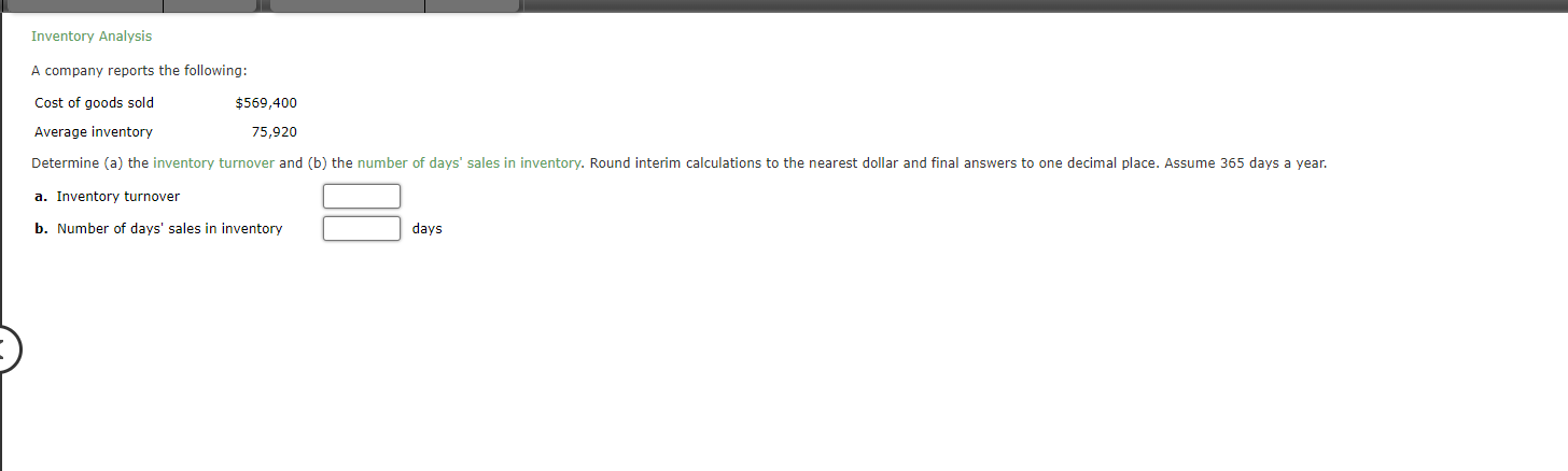 Solved Inventory AnalysisA company reports the | Chegg.com
