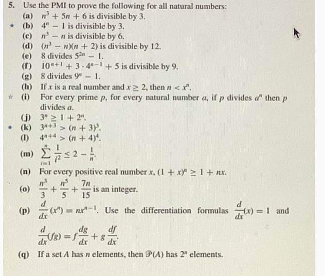 Solved Use the PMI to prove the following for all natural | Chegg.com