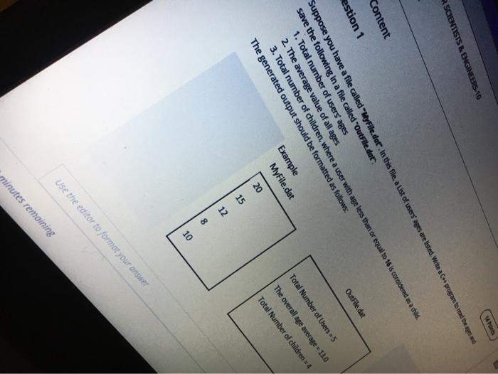 Solved R SCIENTISTS & ENGINEERS-10 Content OutFile.dat | Chegg.com