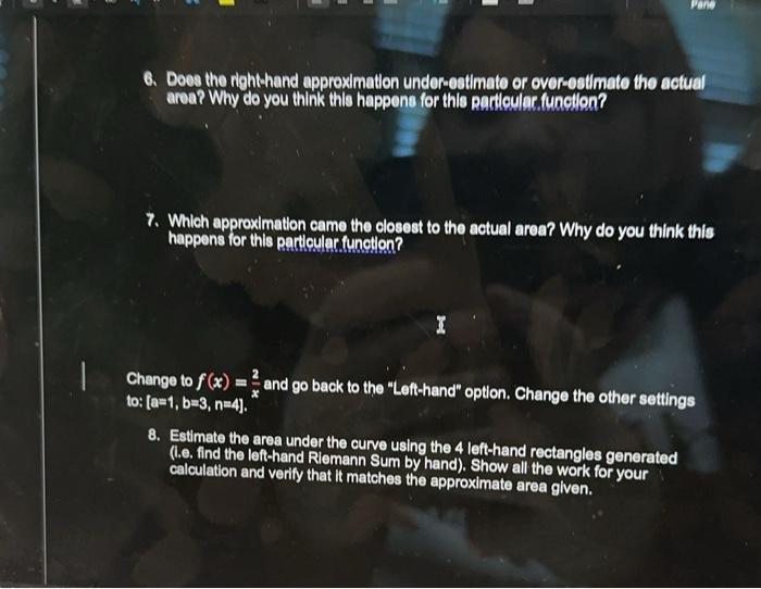 Solved Start with these settings: [f(x)=2x+5,a=0 and b=4, | Chegg.com