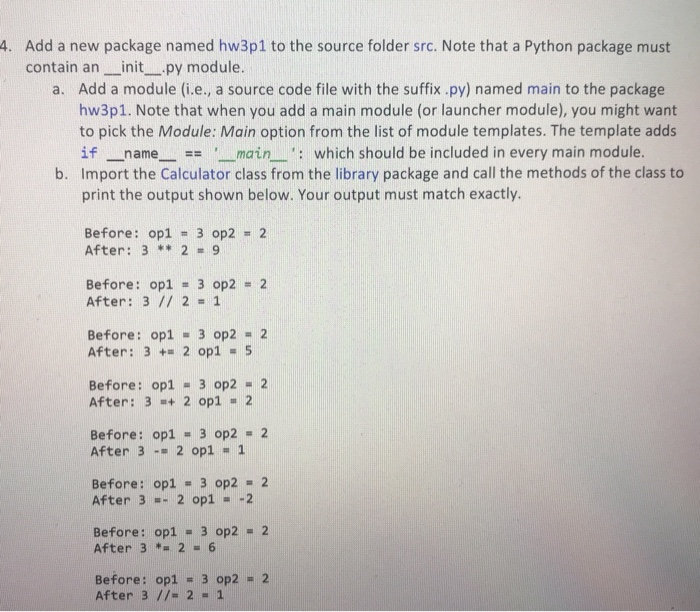 Solved 3. Define a class named Calculator in the operator | Chegg.com