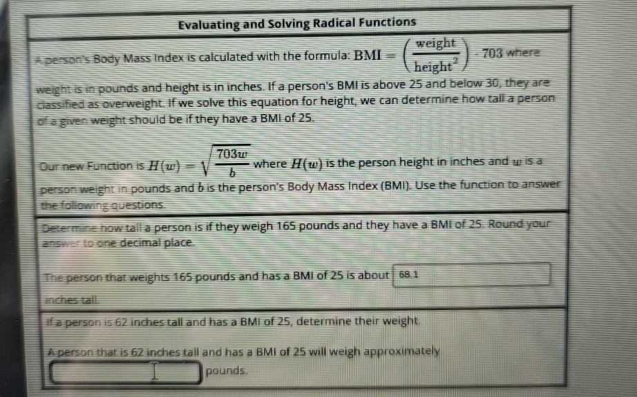 Solved Evaluating and Solving Radical functionsA peson's | Chegg.com