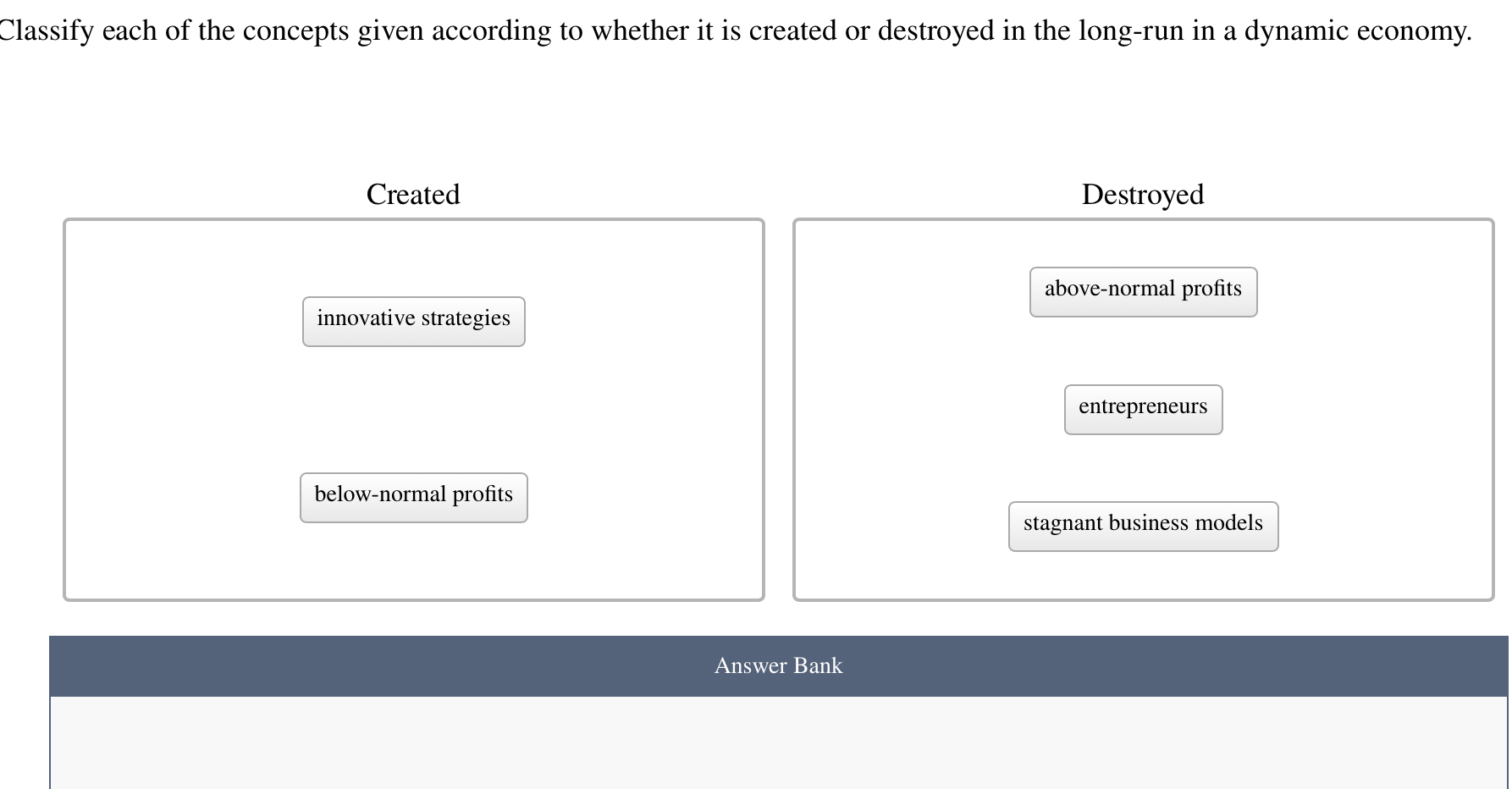 Solved Classify each of the concepts given according to | Chegg.com