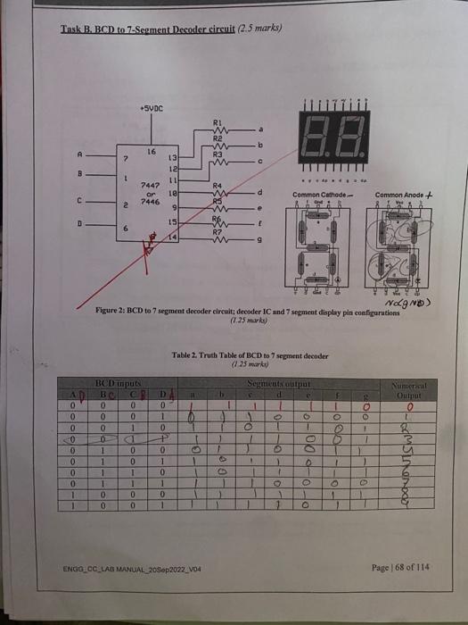 Solved 1. Connect the circuit of figure 1 using the 74147 IC | Chegg.com
