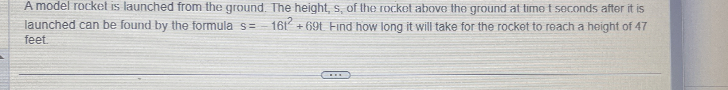 Solved A model rocket is launched from the ground. The | Chegg.com