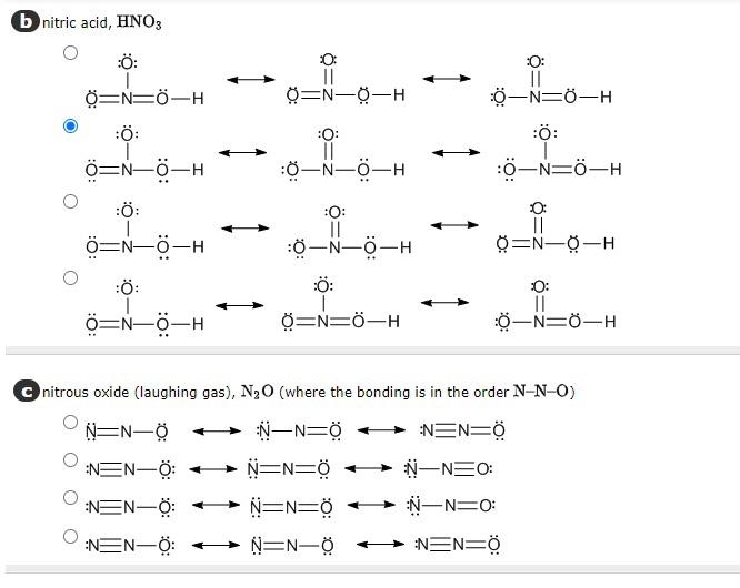 Solved b nitric acid, HNO3 C nitrous oxide (laughing gas), | Chegg.com