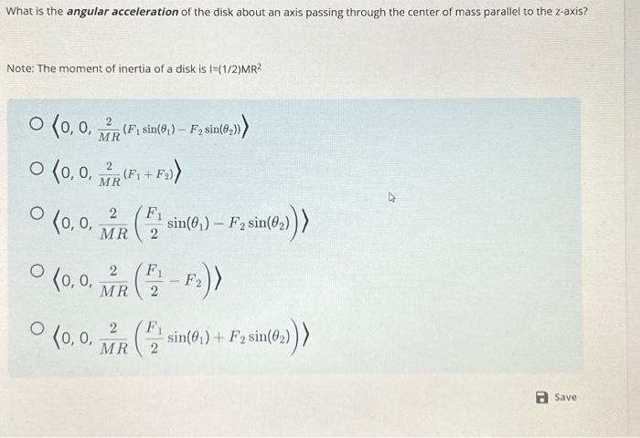 Solved Consider a uniform disk of mass, M and radius R as | Chegg.com