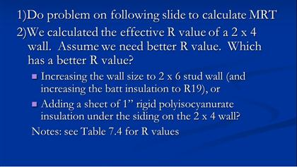 Solved Do problem on following slide to calculate MRT We | Chegg.com