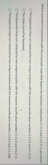 Solved Which statement is consistent with the enzymatic | Chegg.com